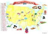 The Ultimate Pop Culture Road Trip Map by Chris Tupa